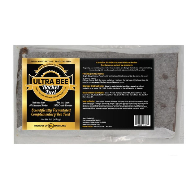 Shop Ultra Bee Rocket Fuel Patties-1 pound | Woods Bee Co.
